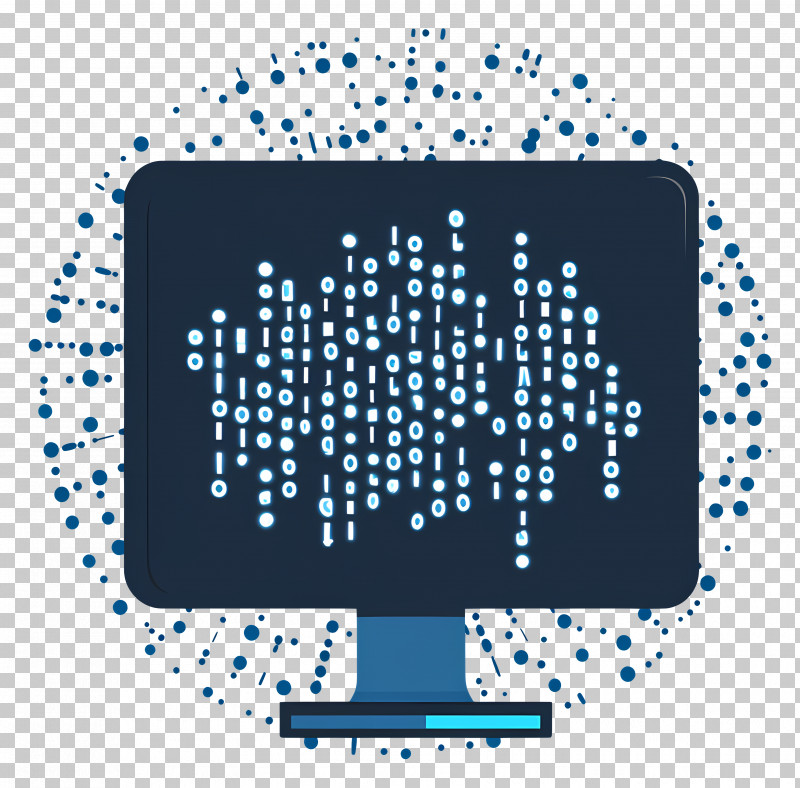 Data Corruption Digital Monitor With Binary Code Display PNG Clipart
