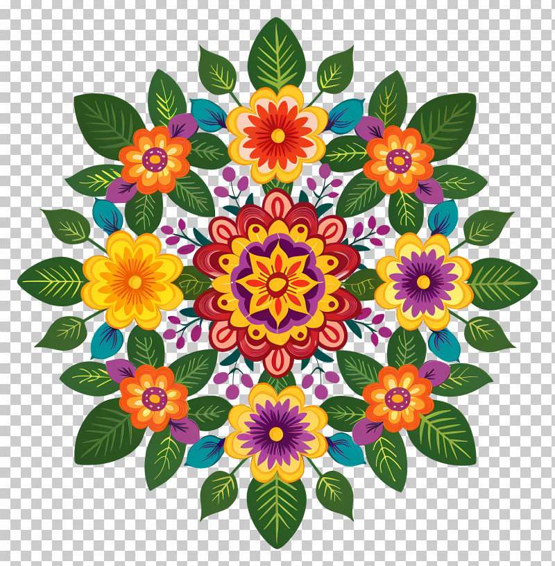 Pookalam - Colorful Floral Mandala Design PNG, Clipart, Artistic ...