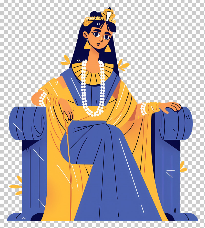 Egyptian Queen - Cartoon Queen Sitting On Throne PNG, Clipart, Ancient ...