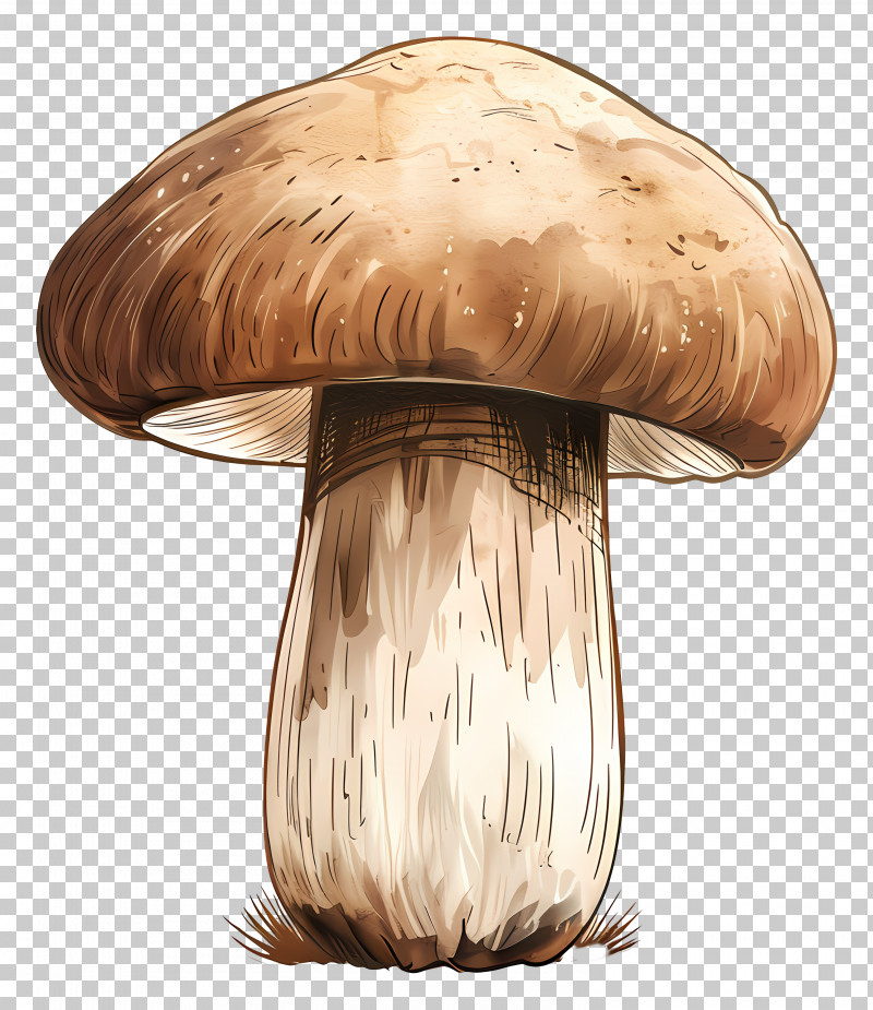 Button Mushroom - Mushroom Illustration In Cartoon Style PNG, Clipart ...