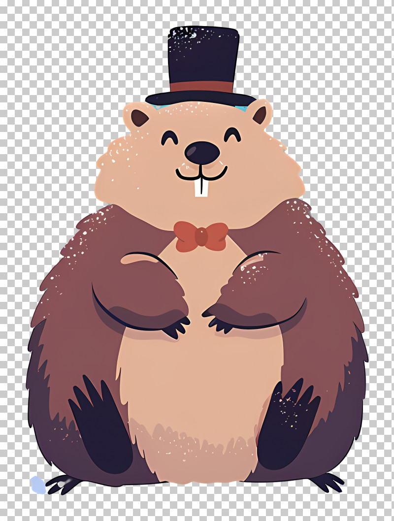 Groundhog Day - Dressed-Up Groundhog Cartoon Illustration PNG, Clipart ...