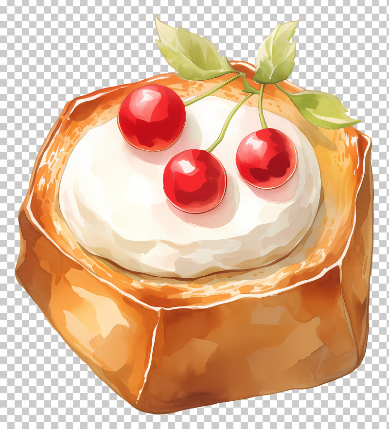 Cream Bread - Cherry Dessert With Bread And Cream PNG, Clipart, Baking ...