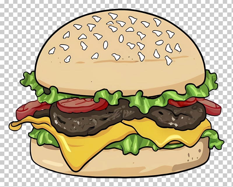 Cartoon - Cheeseburger Cartoon Illustration With Fun Design PNG ...