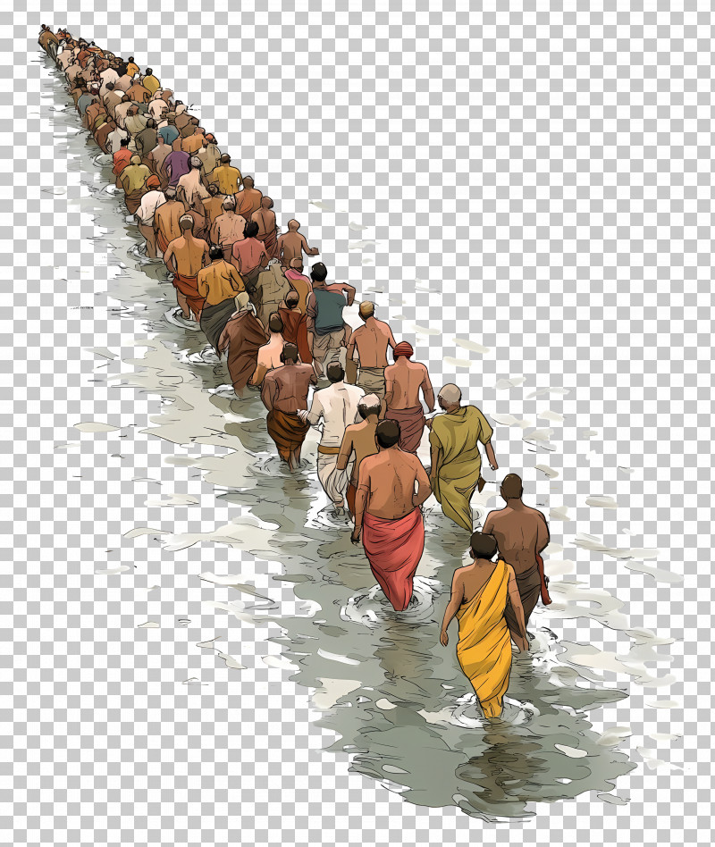 Maha Kumbh - Crowd Walking In Water PNG, Clipart, Community, Crowd ...