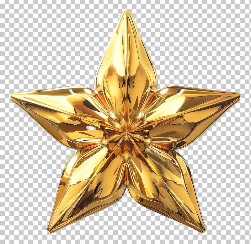 3d Star - Gold Star Ornament With Shiny Finish PNG, Clipart, 3d Star, Award Star, Celebratory ...