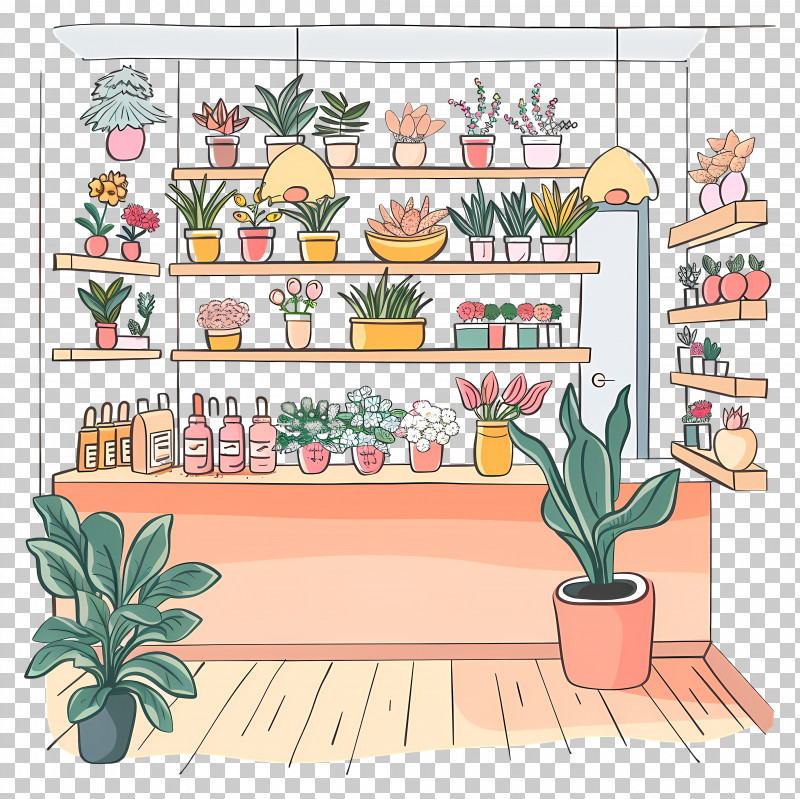 Plant Shop - Indoor Plant Shop With Shelves PNG, Clipart, Flowers ...