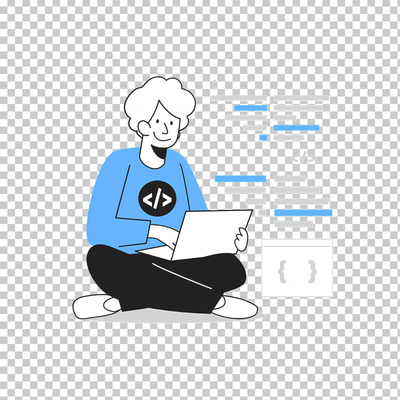 Coding - Cartoon Programmer Coding On Laptop PNG, Clipart, Coding, Computer, Development, Laptop ...