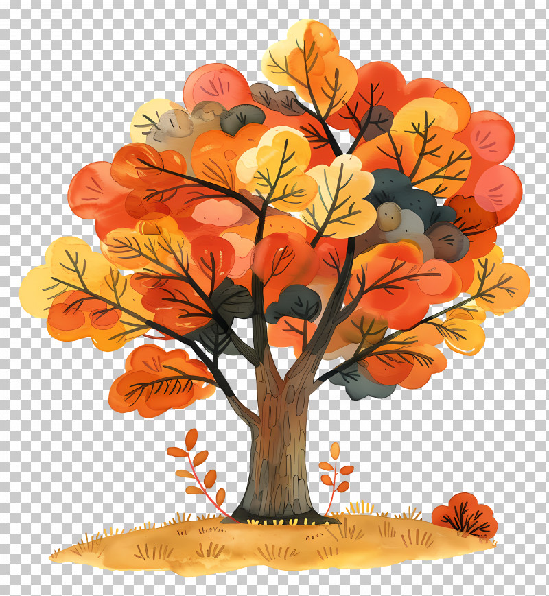 Cartoon Tree - Colorful Autumn Tree Illustration PNG, Clipart, Artistic ...