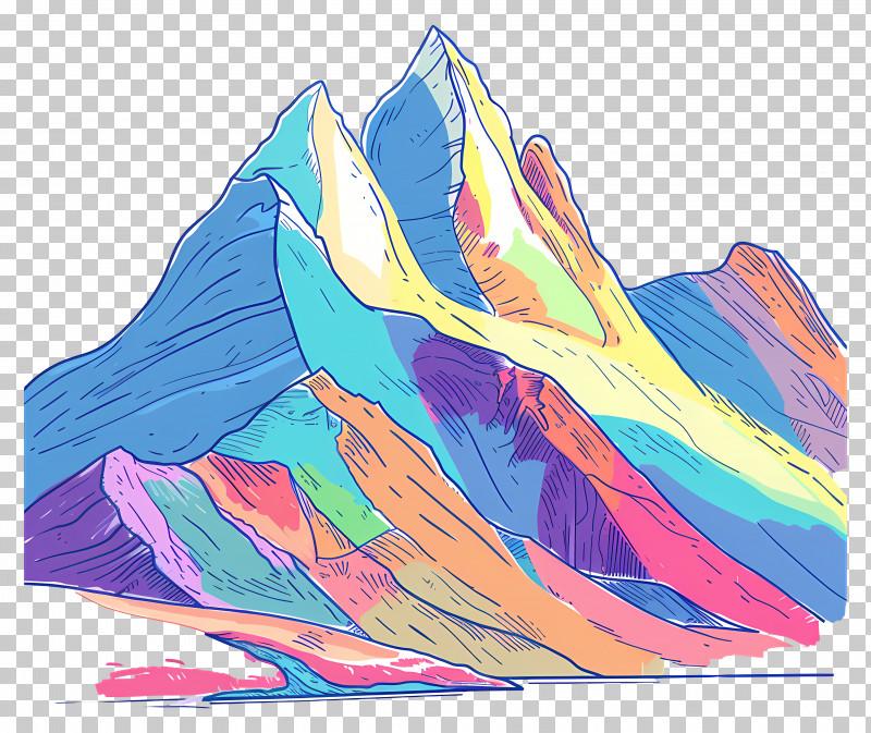 Mountain - Colorful Mountain Illustration Design PNG, Clipart, Abstract ...