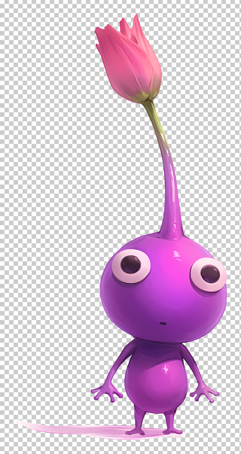 Purple Pikmin - Purple Fantasy Creature With A Flower PNG, Clipart ...