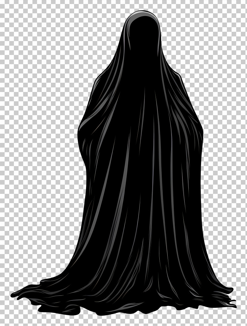 Ghost Silhouette - Mysterious Black Cloaked Figure PNG, Clipart, Artistic Drawing, Black Cloaked ...