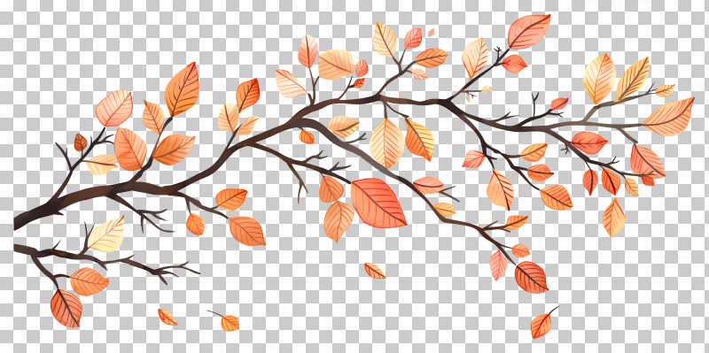 Autumn Branch - Autumn Branch With Vibrant Leaves PNG, Clipart, Autumn ...