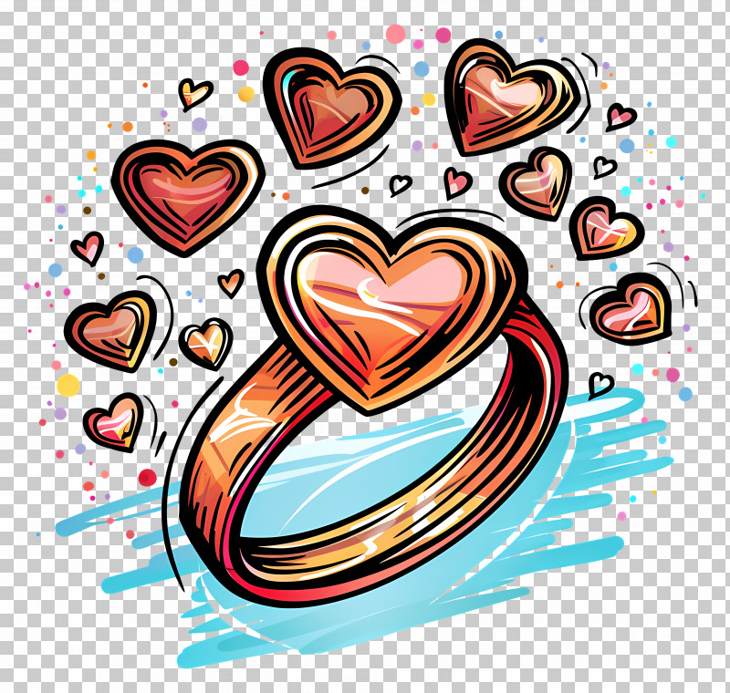 Ring - Heart-Themed Cartoon Ring Illustration PNG, Clipart, Affection ...
