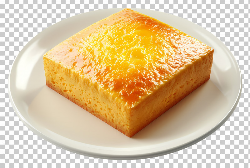 Baked Cornbread - Square Baked Cake On A Plate PNG, Clipart, Baked ...