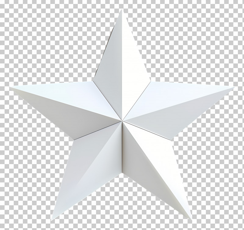 White Star - 3D White Star With Geometric Design PNG, Clipart, 3d ...
