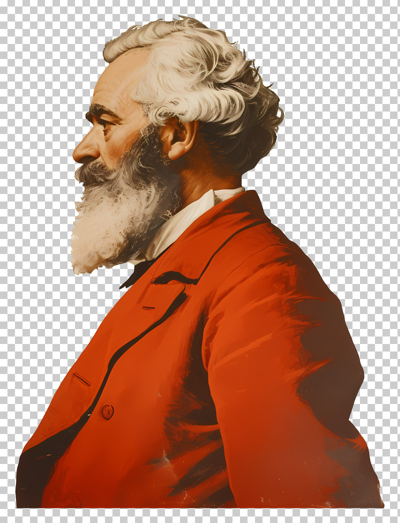 Karl Marx - Elderly Man In Red Coat PNG, Clipart, Beard, Elderly ...