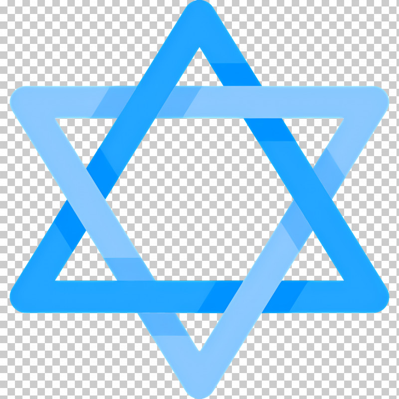 Star Of David - Blue Star Of David Geometric Illustration PNG, Clipart ...