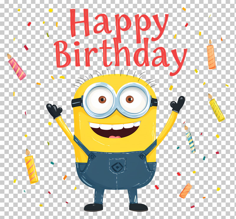 Happy Birthday - Cheerful Cartoon Character For Birthday Celebration ...
