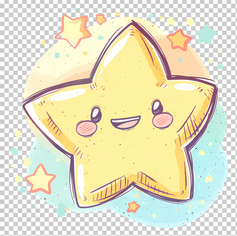 Yellow Star - Cute Smiling Yellow Star Illustration PNG, Clipart, Animated Character, Cartoon ...