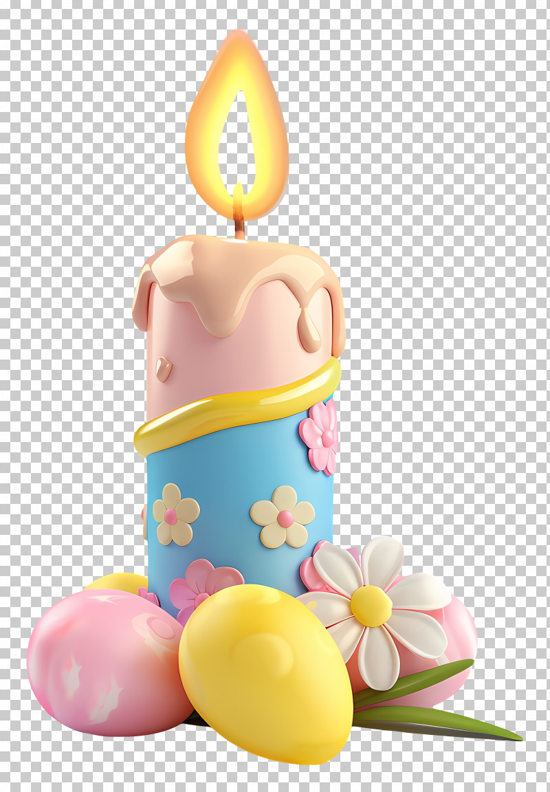 Easter Candle - Decorative Candle With Flowers PNG, Clipart, Decoration ...