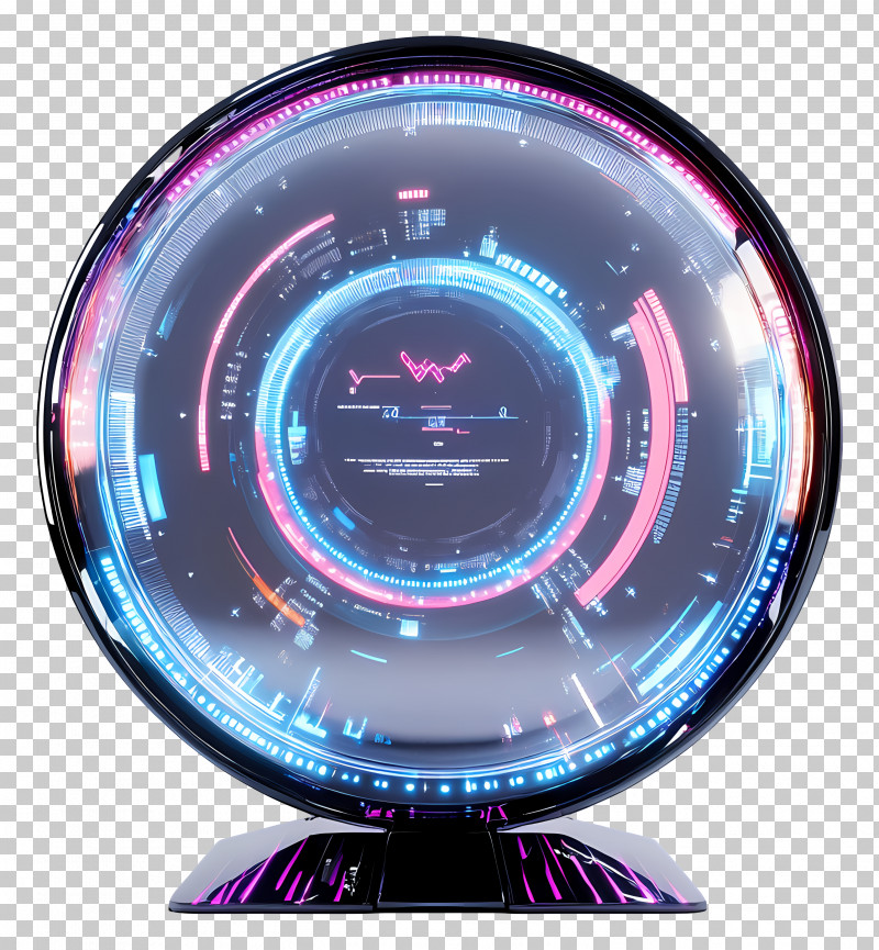 Holographic Dial - Futuristic Digital Interface PNG, Clipart, Digital ...