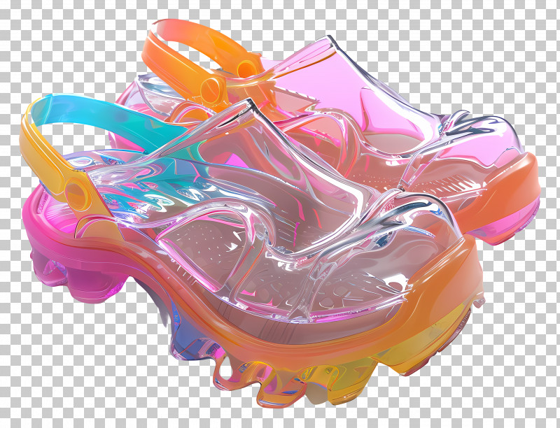 Water Shoes - Colorful Transparent Plastic Shoes PNG, Clipart ...