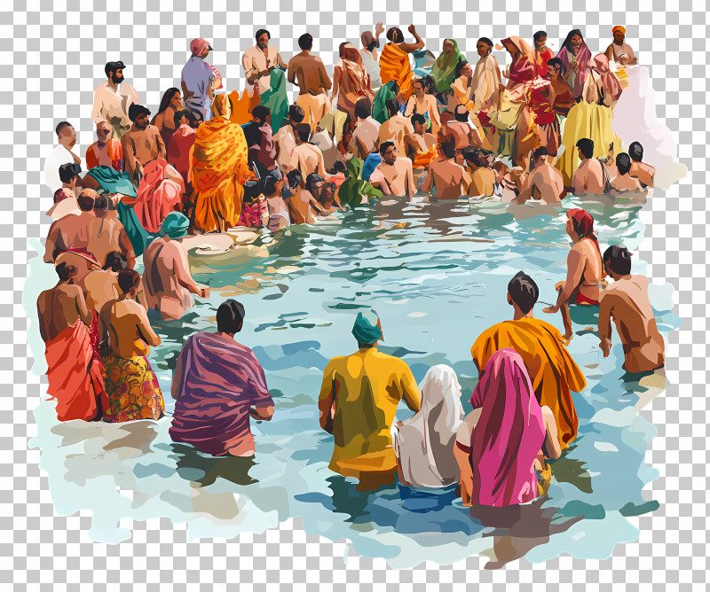 Maha Kumbh - People Gathering In Water PNG, Clipart, Community, Culture ...