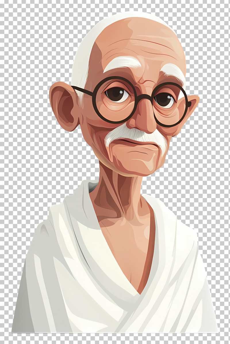 Mahatma Gandhi - Gandhi Portrait Cartoon Illustration PNG, Clipart ...