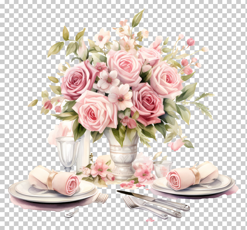 Table Setting - Beautiful Flower Arrangement On Table PNG, Clipart ...