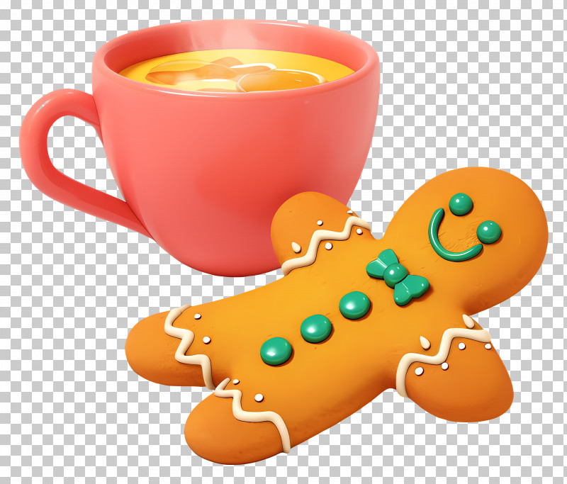 Gingerbread - Gingerbread Man With Coffee Cup PNG, Clipart, Christmas ...