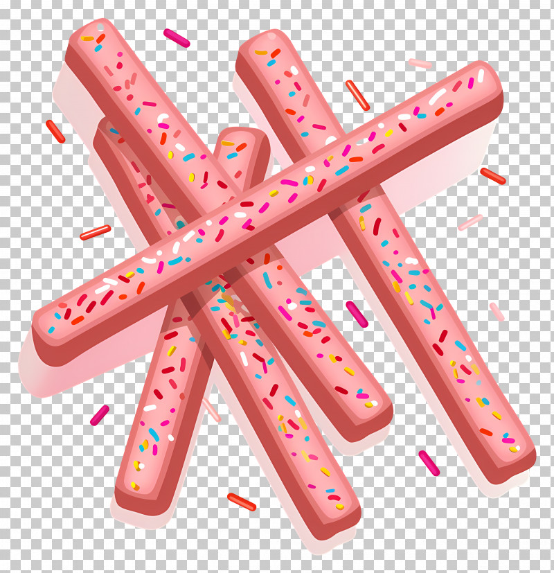 Chocolate Sticks - Pink Candy Sticks With Sprinkles PNG, Clipart ...