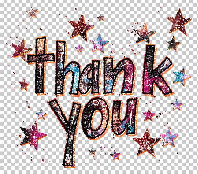 Thank You - Thank You Text With Stars PNG, Clipart, Appreciation ...