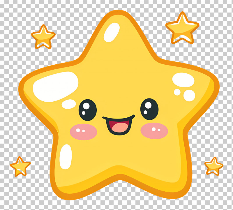 Kawaii Star - Smiling Yellow Star Cartoon Illustration PNG, Clipart, Adorable Cartoon, Cartoon ...