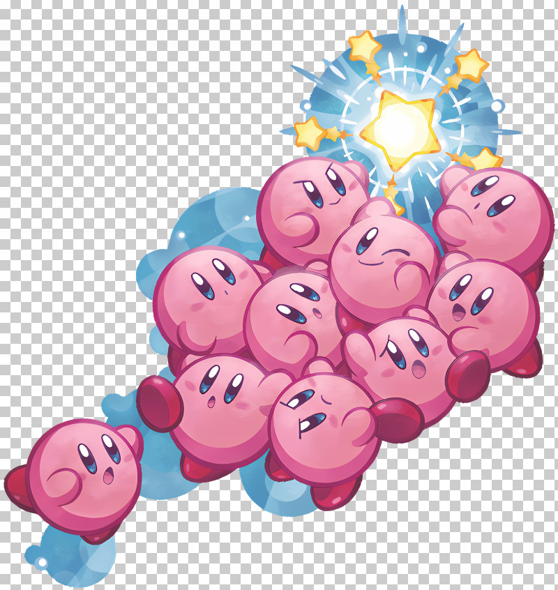 Kirby - Pink Characters With Stars PNG, Clipart, Adventure, Cute, Fun ...