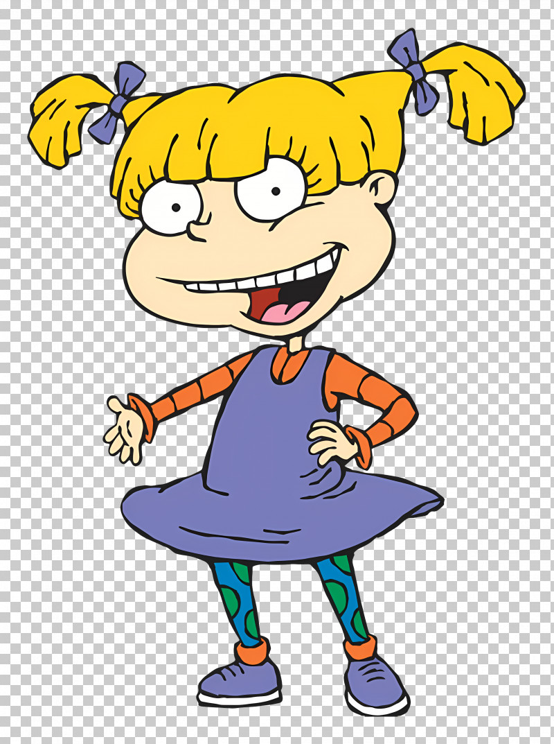 Angelica Pickles - Cartoon Girl Character With Blonde Pigtails PNG ...