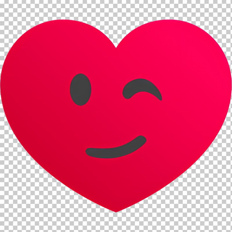 Heart Emoji - Red Heart With Winking Face PNG, Clipart, Affection ...
