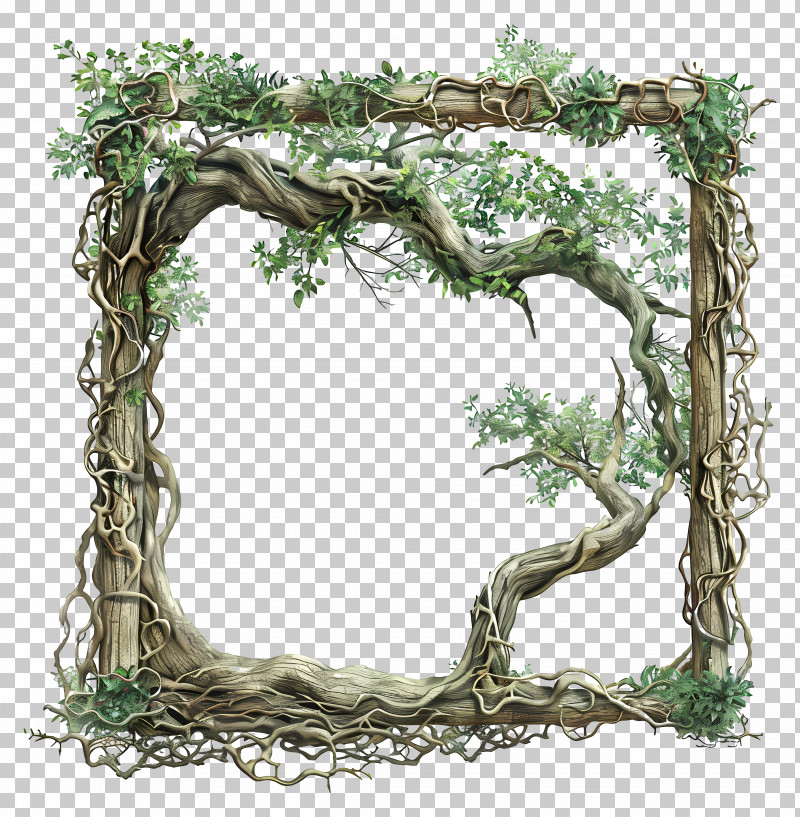 Tree Frame - Tree Frame With Branches And Leaves PNG, Clipart, Archway ...