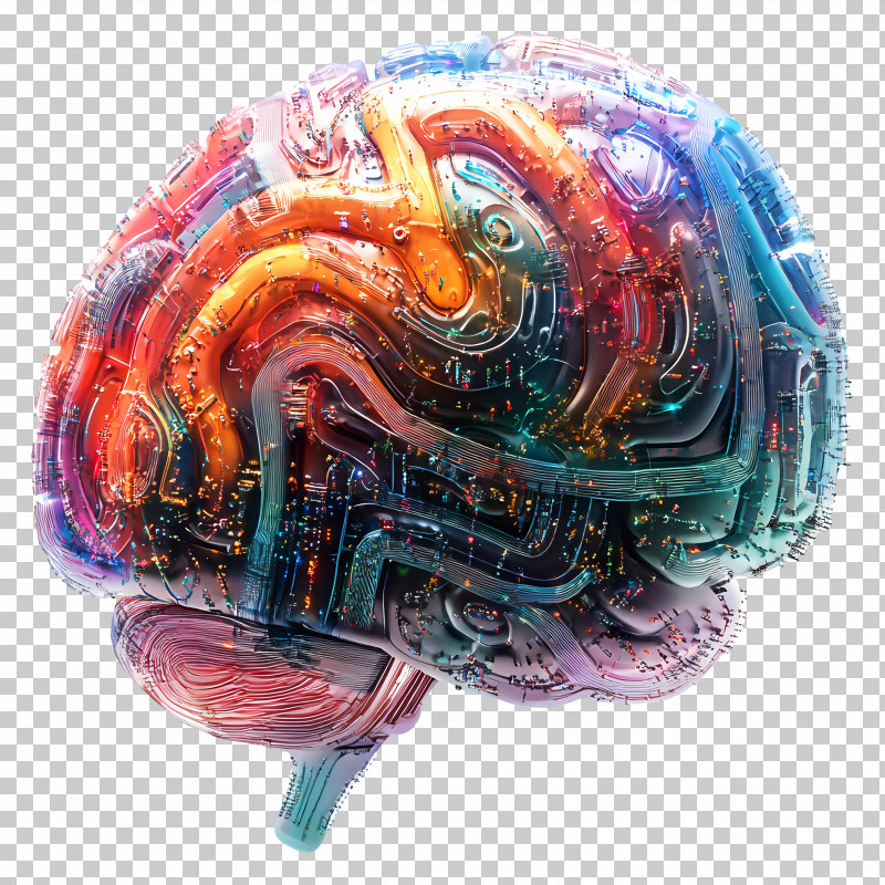 Neural Networks - Colorful Brain Illustration For Education Concept PNG ...