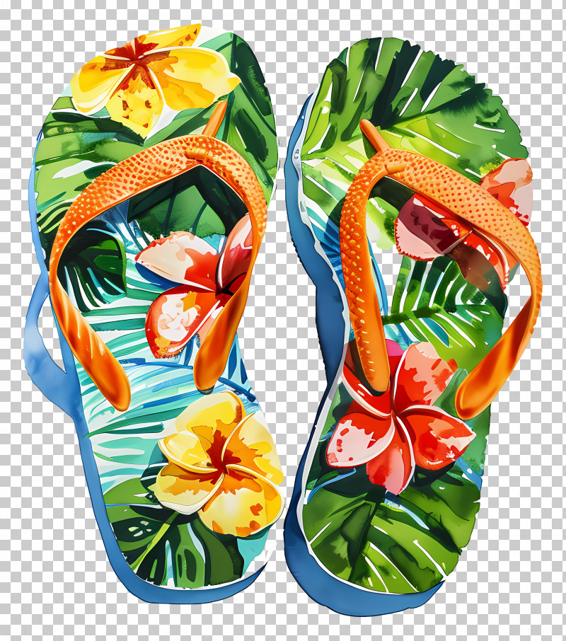 Flip Flop - Illustration Of Floral Flip Flops PNG, Clipart, Artistic ...