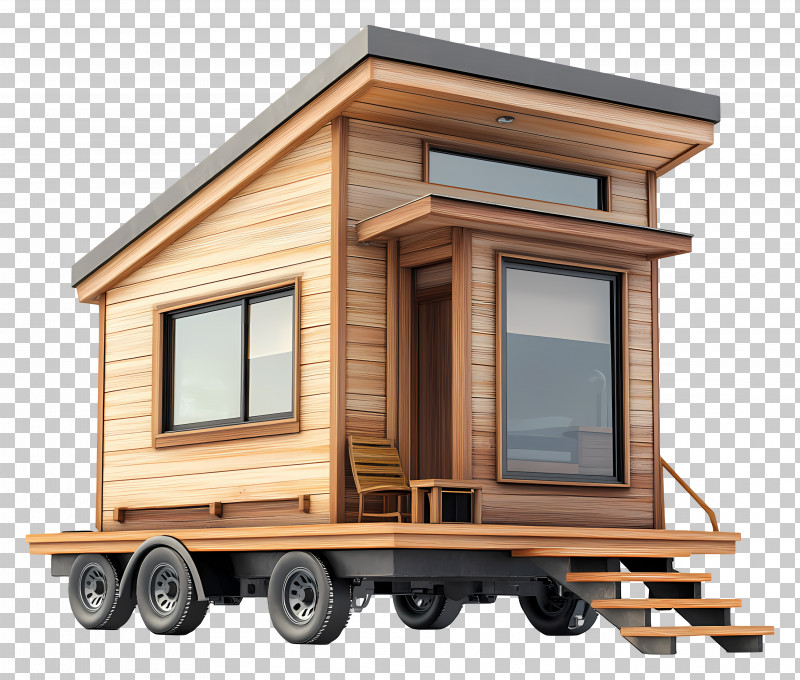 Tiny House - Tiny Wooden Trailer House PNG, Clipart, Compact, Cozy ...