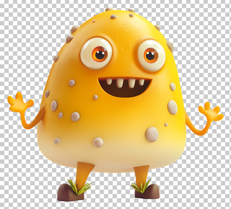 3d Character - Cute Yellow Monster PNG, Clipart, 3d Character, Creature ...
