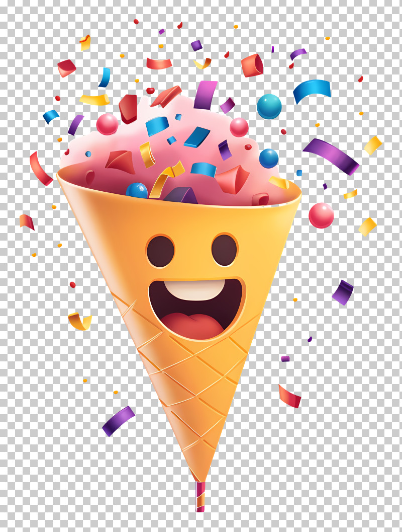 Emoji - Confetti Ice Cream Emoji PNG, Clipart, Celebration, Confetti, Confetti Ice Cream ...