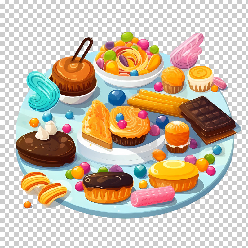National Candy Day - Assorted Desserts On A Plate PNG, Clipart, Baked ...