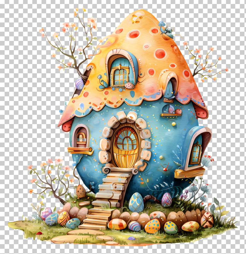 Easter Egg House - Whimsical Fairy-Tale Style House PNG, Clipart ...