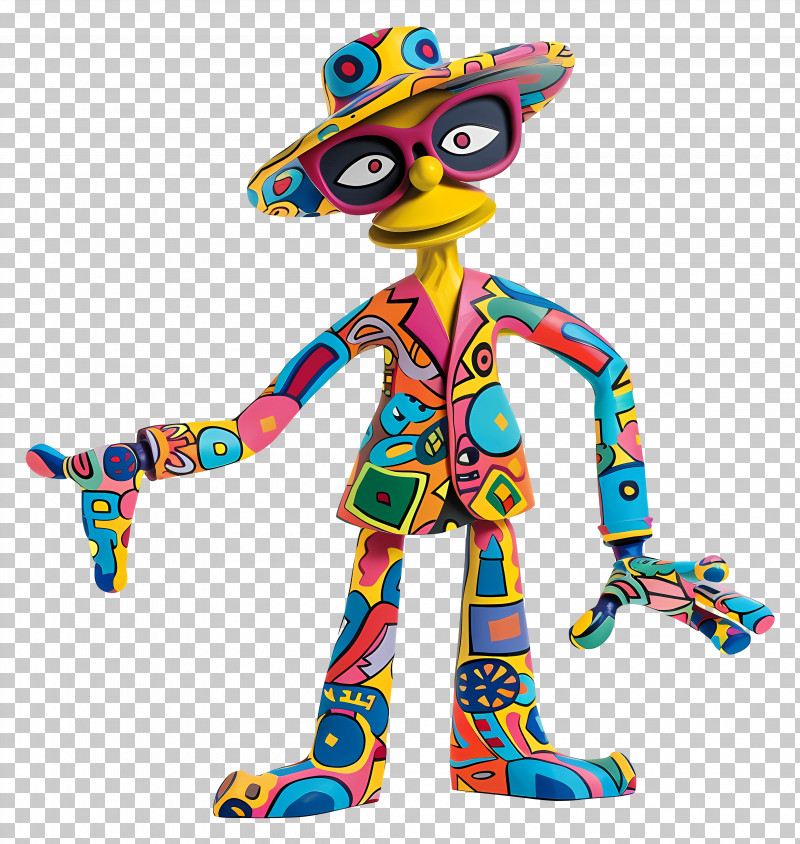 Cartoon Man - Colorful Cartoon Character With Hat PNG, Clipart, Art ...