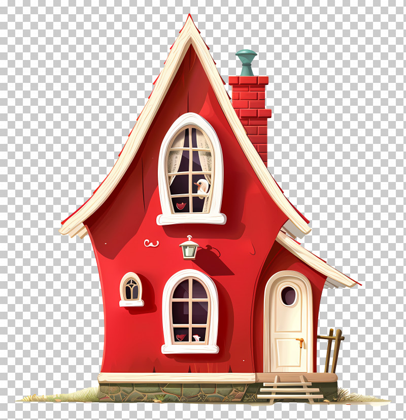 Bright Red House - Red Cute House PNG, Clipart, Architecture, Bright ...