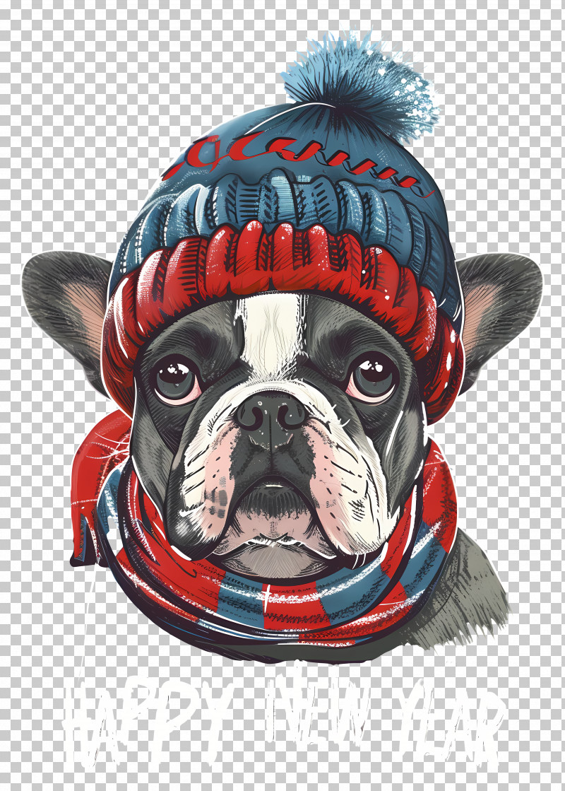 Christmas Dog - Adorable Dog In Winter Hat For New Year PNG, Clipart ...