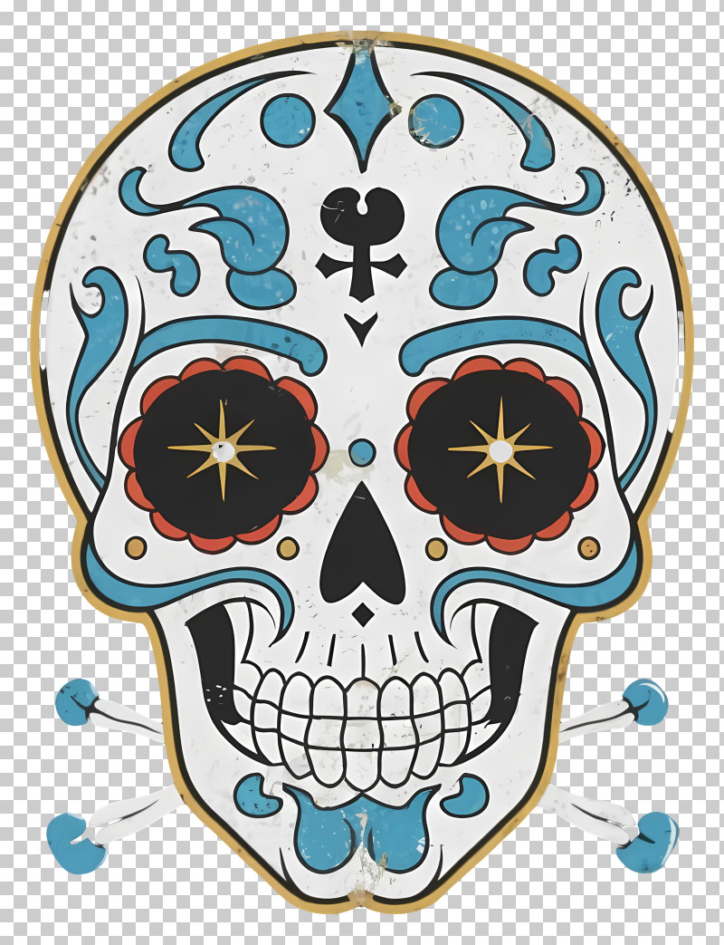 Cartoon - Decorative Sugar Skull PNG, Clipart, Artistic Skull, Cartoon ...