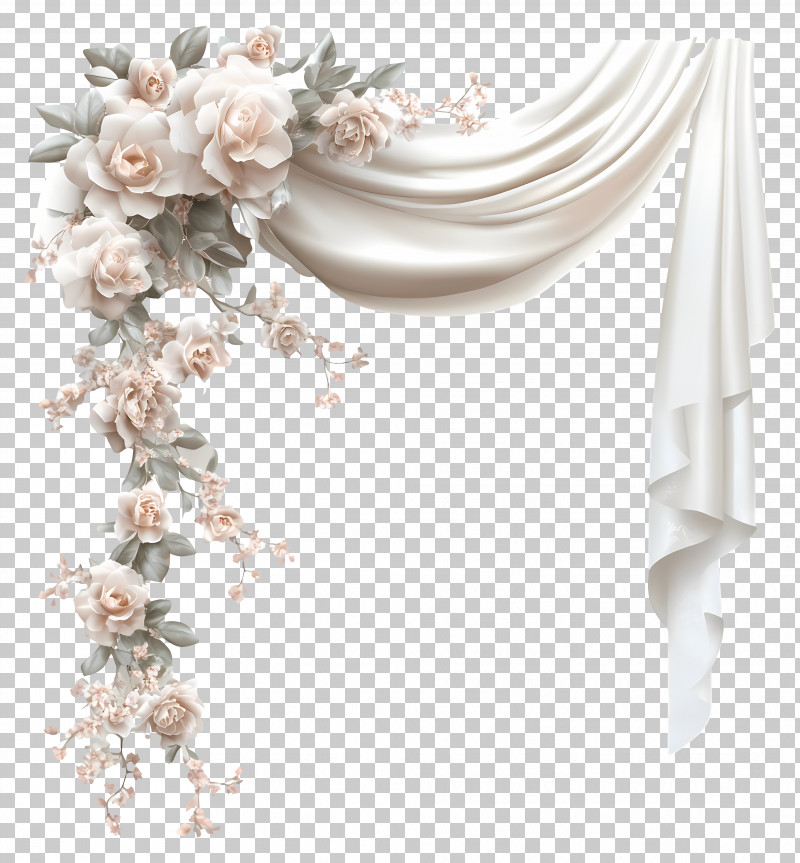 Wedding Pavilion - Elegant Floral Drapery With Roses PNG, Clipart ...