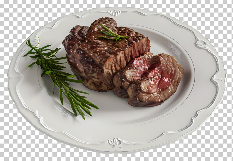Roast Beef - Delicious Steak On A Plate PNG, Clipart, Cuisine, Dinner ...